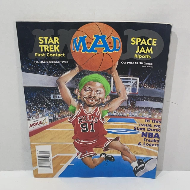 MAD MAGAZINE DECEMBER 1996 #352 Space Jam | Dennis Rodman | Star Trek £ ...