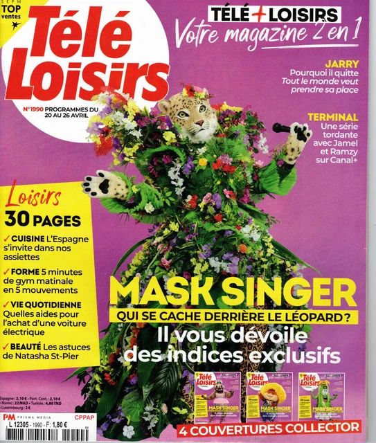 TELE LOISIRS N° 1990 Mask Singer Jarry Ally Mc Beal Natasha St Pier ...
