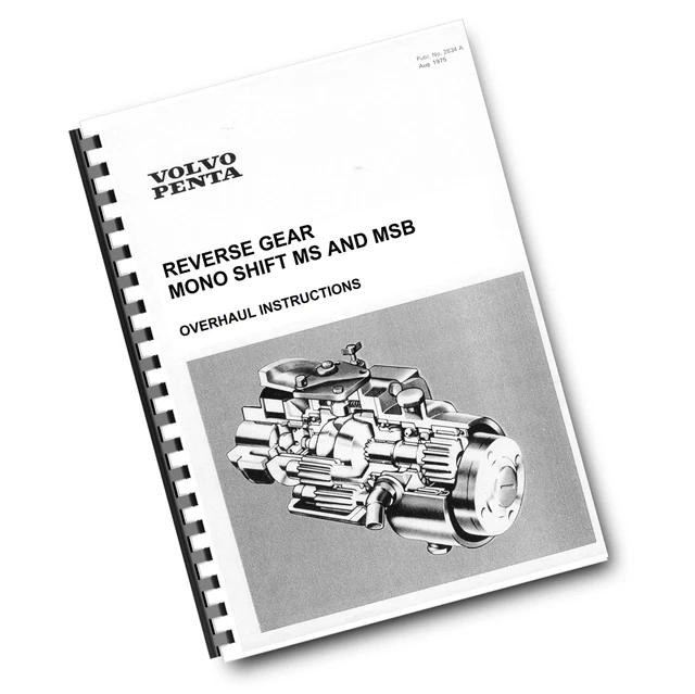 VOLVO PENTA REVERSE Gear Mono Shift Ms Msb Overhaul Instructions £9.99 ...