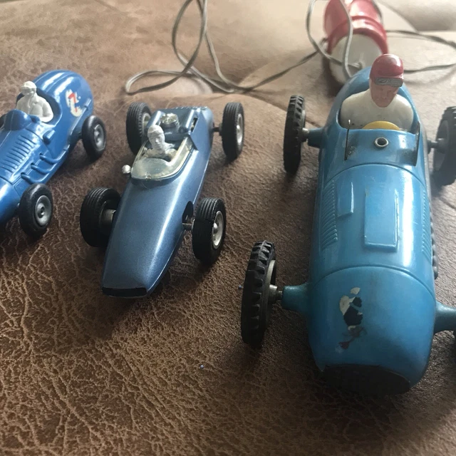 THREE VINTAGE TOY Racing Cars, Electric, Clockwork, Push And Go ...