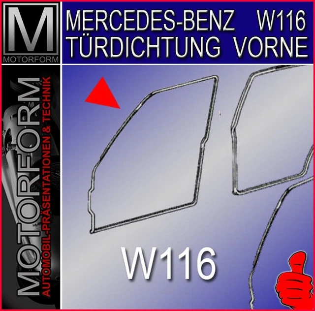MERCEDES W116 DOOR gasket front right SE/SEL door rubber new 280SE ...