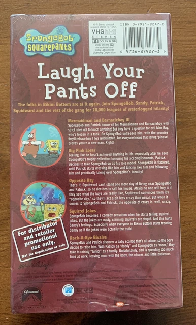 RARE SPONGEBOB SQUAREPANTS Laugh Your Pants Off Sealed Promotional VHS ...