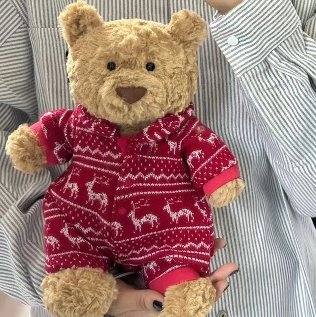 JELLYCAT WINTER BARTHOLOMEW Bear: Pyjamas Premium Plush + Dust Bag £29. ...