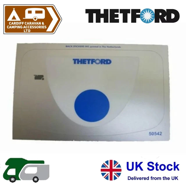 THETFORD CONTROL PANEL Overlay Sticker C250 Cassette Toilet Caravan ...