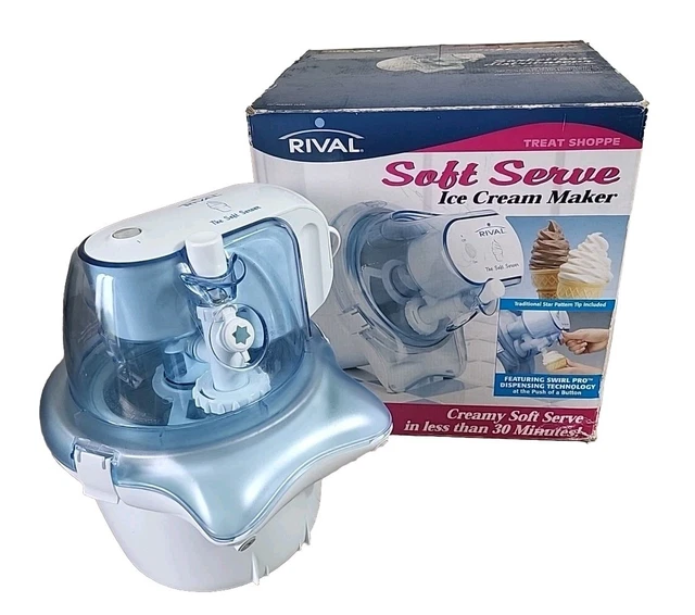 RIVAL SOFT SERVE Ice Cream Maker GC8250-IUK Boxed *Make Your Own Ice ...