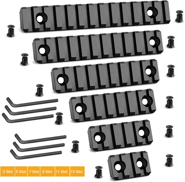 Screw On Polymer Picatinny Rail Sections (3/5/7/9/11/13 Slot Options ...