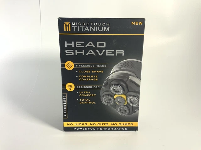 MICROTOUCH TITANIUM RECHARGEABLE Men's Head Shaver - Black $40.00 ...