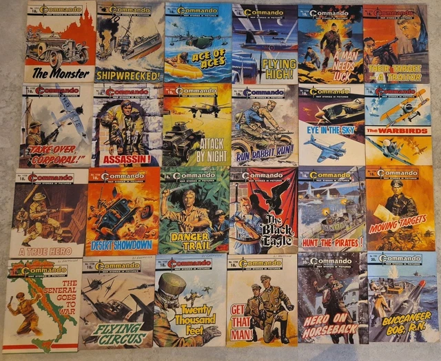 24X COMMANDO War Comics Issue number range 1711 - 1740 Job Lot Bundle ...