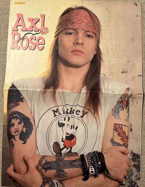 AXL ROSE GUNS N‘Roses Poster Bravo Popcorn Heftmitte 1992 EUR 1,90 - PicClick DE