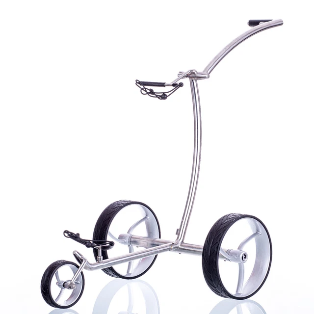 ELEKTRO GOLF TROLLEY walker Edelstahl, Li Akku, Bergabfahrbremse ...