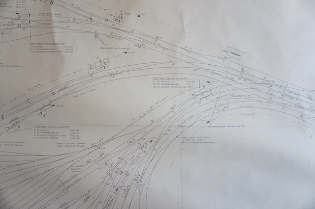 1960 WHITEMOOR JUNCTION Track Layout Plan Railway Map Eastern Region ...