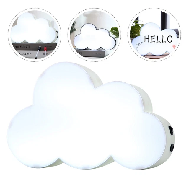 MESSAGE LIGHT BOX Child Cloud Night Led Lighted Display Shaped Desk ...