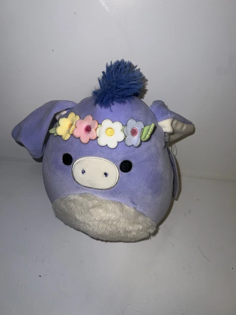 SQUISHMALLOW 7.5” MILANDA The Periwinkle Donkey With Flower Crown #23 £ ...