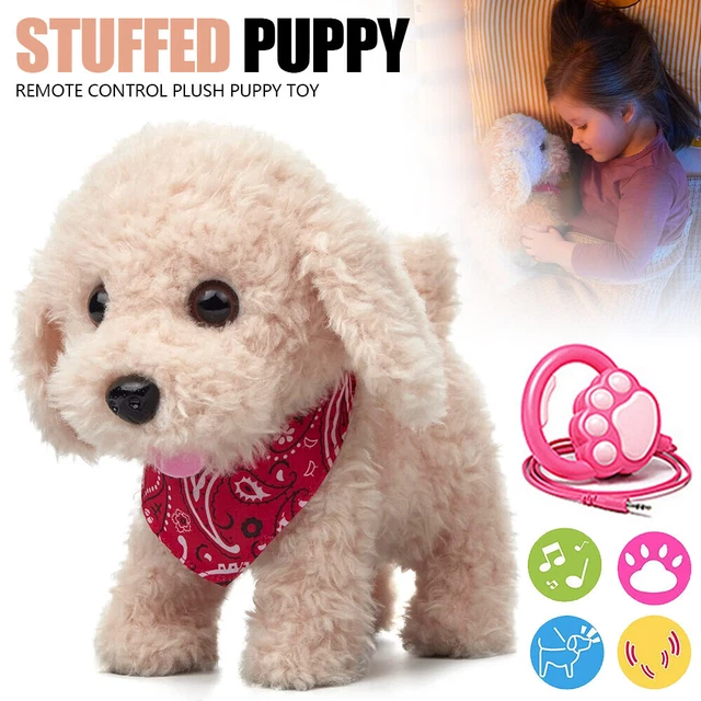 WALKING BARKING ROBOT Dog Toy or Fluffy Plush Electronic Dog Pet With ...