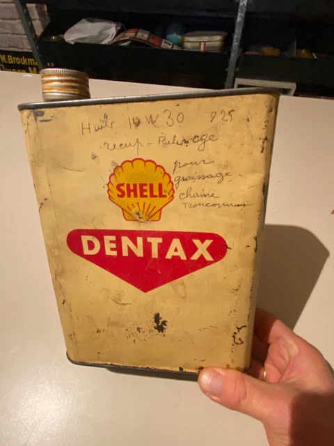 SHELL DENTAX - Seltene antike Blechdose / Öldose £17.15 - PicClick UK