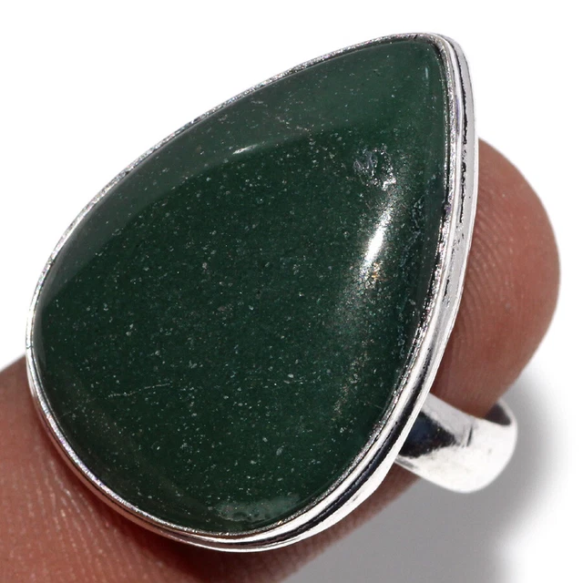 925 SILVER PLATED-NEPHRITE Jade Ethnic Gemstone Ring Jewelry US Size-11 AU r206 EUR 3,07 ...