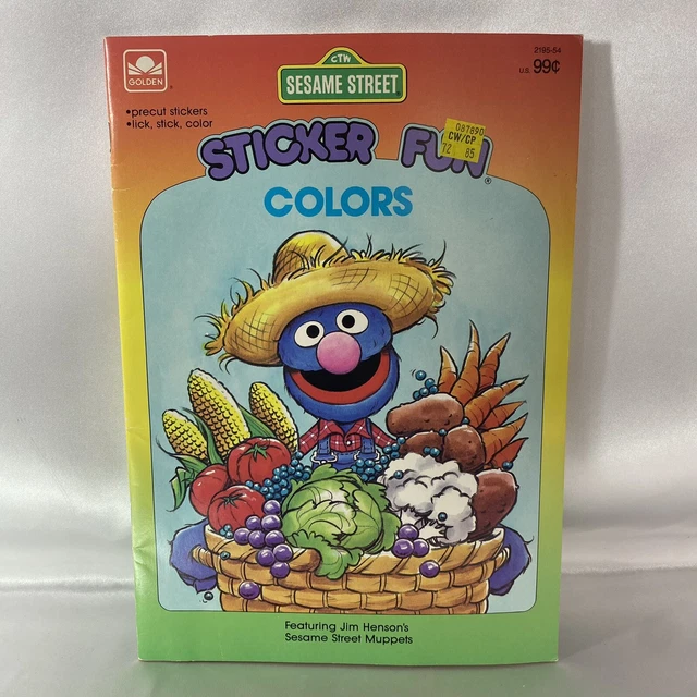 SESAME STREET VINTAGE Coloring Book A to Z - Grover Cover - 1976 NEW ...