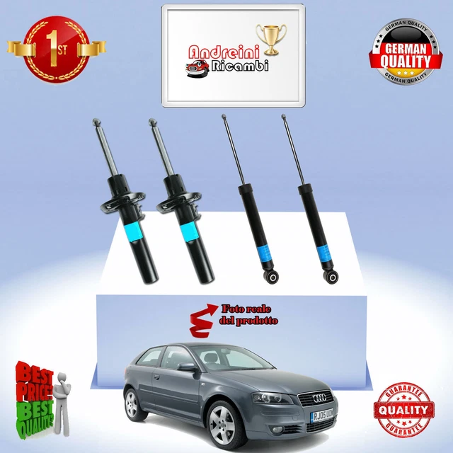 SET 4 SHOCK Absorbers Front+Rear Audi A3 II 2.0 Tdi 100KW From 2009 ...