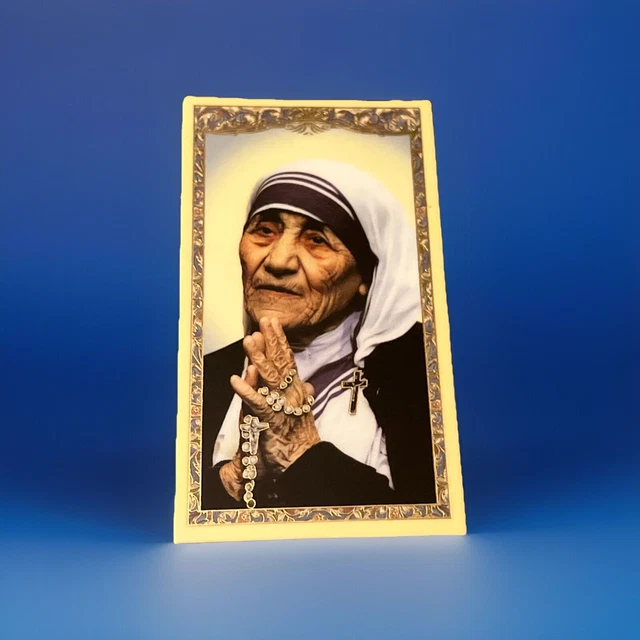 NEW SAINT MOTHER Teresa Of Calcutta LAMINATED Holy Card With Prayer ...
