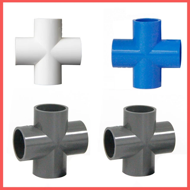 PVC WATER PIPE Fittings Adhesive Fittings Cross Fittings Adapter 20mm ...