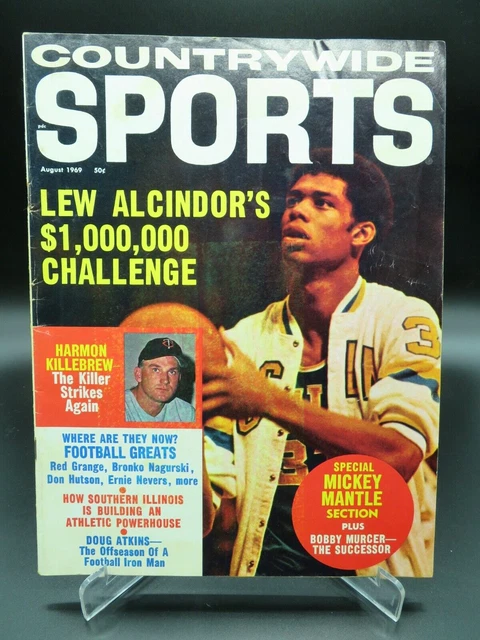 1969 COUNTRYWIDE SPORTS Magazine, w/ Mickey Mantle, Lew Alcindor, Mid ...