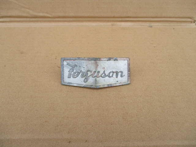 ORIGINAL VINTAGE FERGUSON T20,TE20 Tractor Bonnet Badge Classic Grey ...