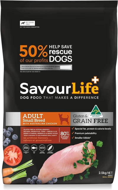 SAVOURLIFE GRAIN FREE Chicken for Small Breed Adult Dog, 2.5 Kilograms ...