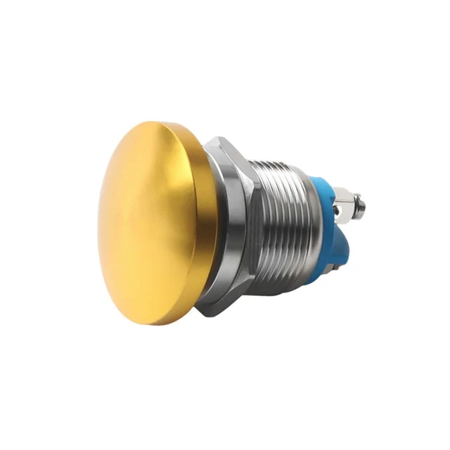 BUTTON SWITCH MUSHROOM Head 1NO Mushroom Head Push Screw Feet 3A IK09 ...