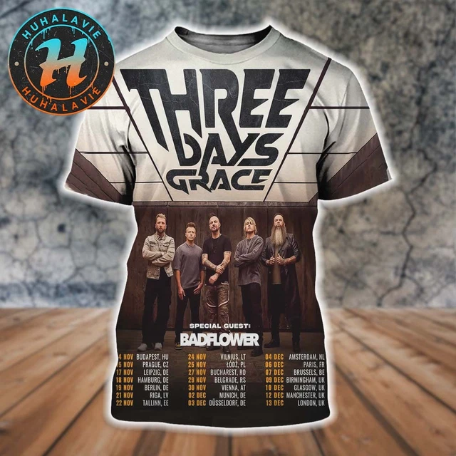 THREE DAYS GRACE UK EU Tour 2025 w/ Badflower T-Shirt £16.70 - PicClick UK