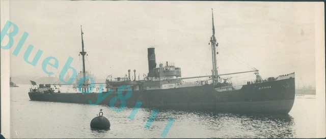 CARGO SHIP SS Elfrida on River Tyne original press Photo £11.79 ...