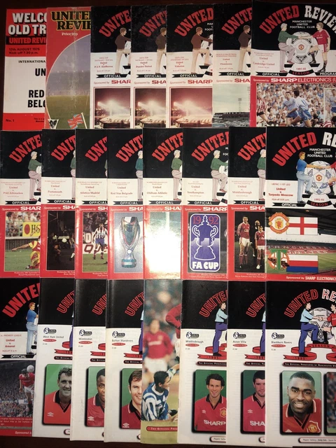 COLLECTION OF MANCHESTER United Football Programmes £10.05 - PicClick UK