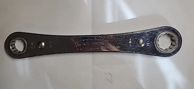 CRAFTSMAN RATCHETING WRENCH Double Box End Tool (5/8-3/4) Vintage Made ...