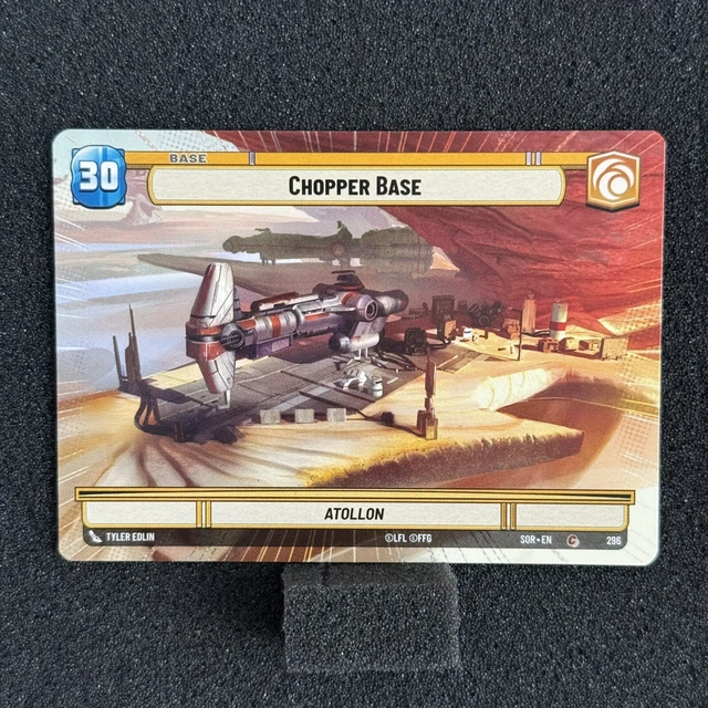 CHOPPER BASE HYPERSPACE Rare Star Wars Unlimited Atollon SWU 296 Base ...