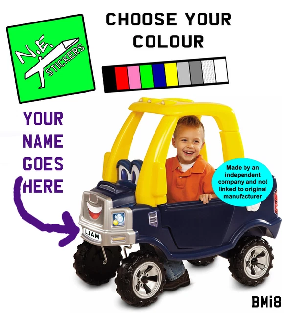 PERSONALISED NUMBER PLATE sticker(s) TO FIT Little Tikes Cozy TRUCK ...