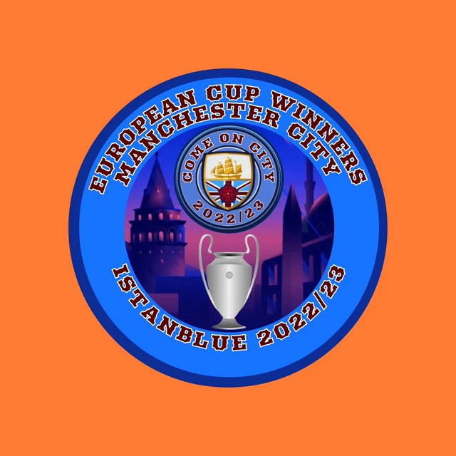 MANCHESTER CITY PIN badges English Premier League FA Cup European Cup 3 ...