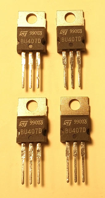 4 X BU407D NPN 330V 10 TO 60W TO220 Transistor £4.69 - PicClick UK