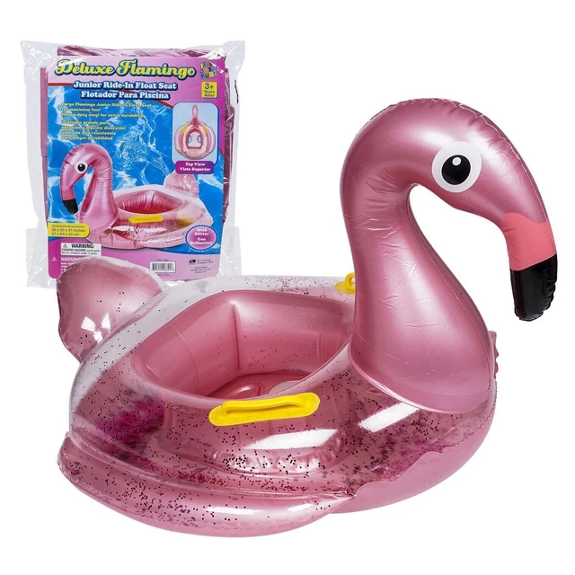PINK FLAMINGO FLOAT Junior 26inch Beach Pool Summer with glitter ...