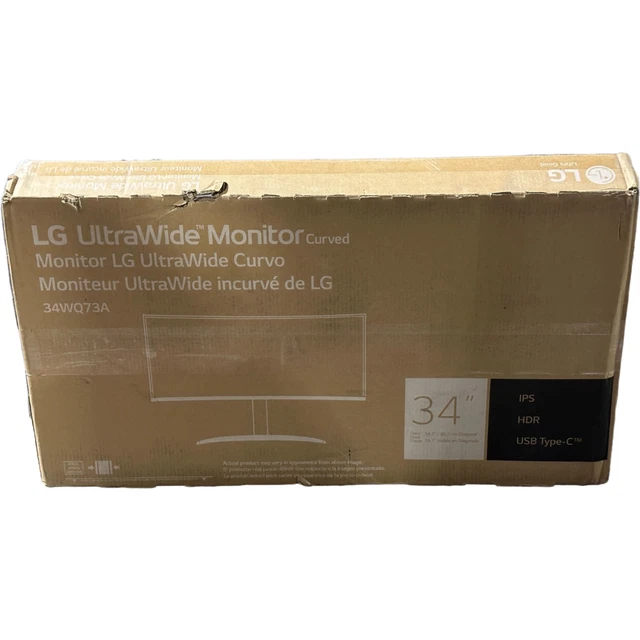LG ULTRAWIDE QHD 34-Inch Curved Computer Monitor 34WQ73A-B IPS with HDR ...
