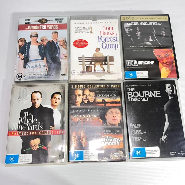 11 X MOVIE Bundle DVD Bruce Willis Brad Pitt Matt Damon Hillary Swank ...