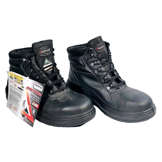 COFRA MENS ASPHALT Ready Treadless Footwear Safety Boots Black Size 6.5 ...