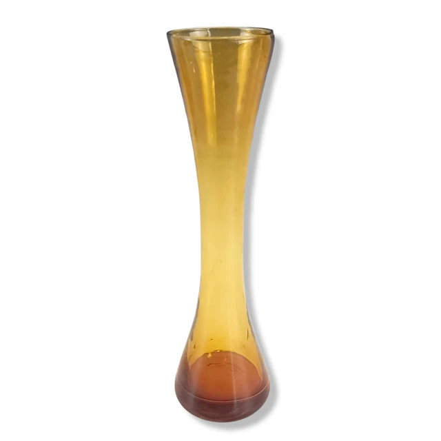 Vintage Amber Glass Vase Hand Blown Bubbles Art Glass Early 20th Century £2785 Picclick Uk