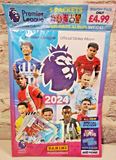 PREMIER LEAGUE 2024 Panini Sticker Collection Starter Pack Album ...