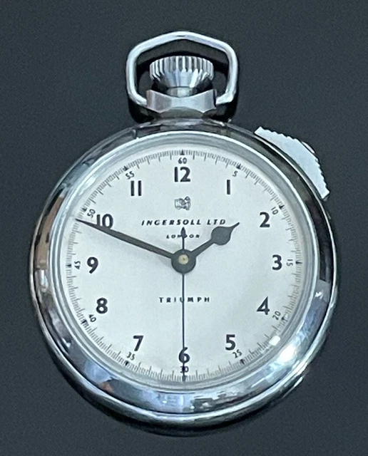 VINTAGE INGERSOLL TRIUMPH London Pocket Watch Stop Function £60.00 ...