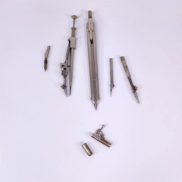 VINTAGE DRAFTING DRAWING Tools Compass Set Box Engineering ...