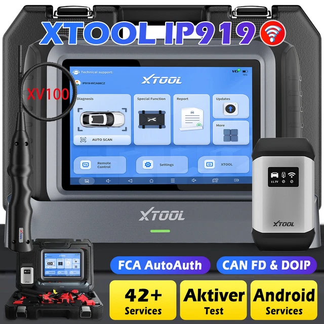 XTOOL IP919+XV100 WIRELESS Bidirectional Scan Tool, ECU-Codierung Topologiekarte EUR 1.239,00 ...