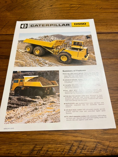 CATERPILLAR CAT D550 Articulated Dump Truck Brochure FCCA EUR 24,78 ...