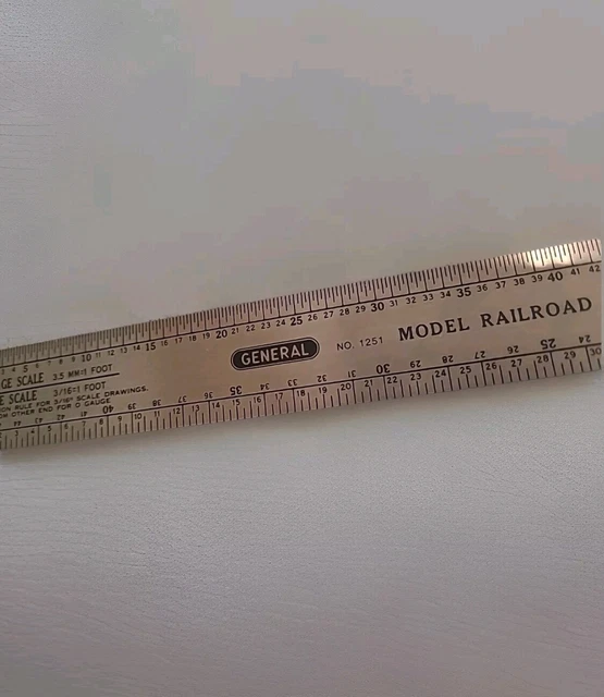 GENERAL 1251 MODEL RAILROAD REFERENCE HO S O N GAUGE 12" STAINLESS ...