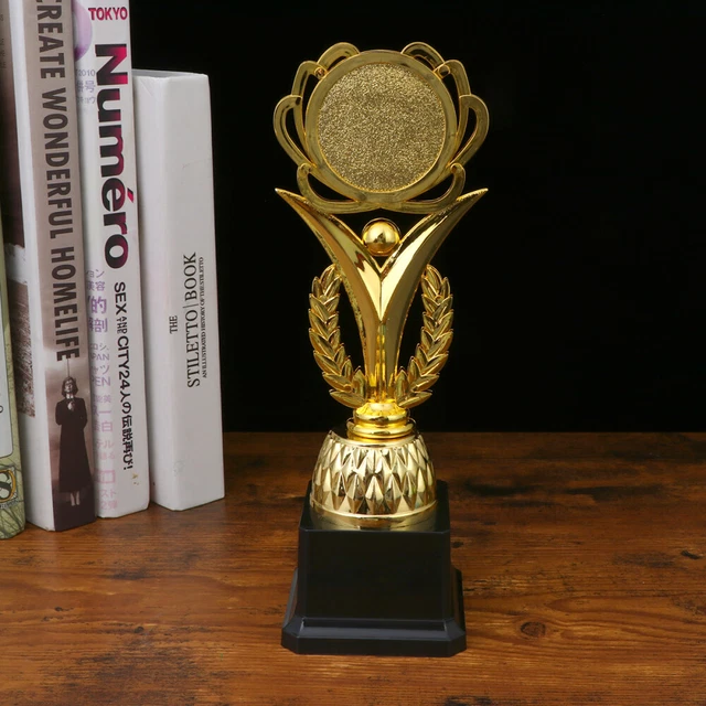 19 .5CM MINI Gold Award Trophy Cup Sunflower Design Statues Golden £12. ...