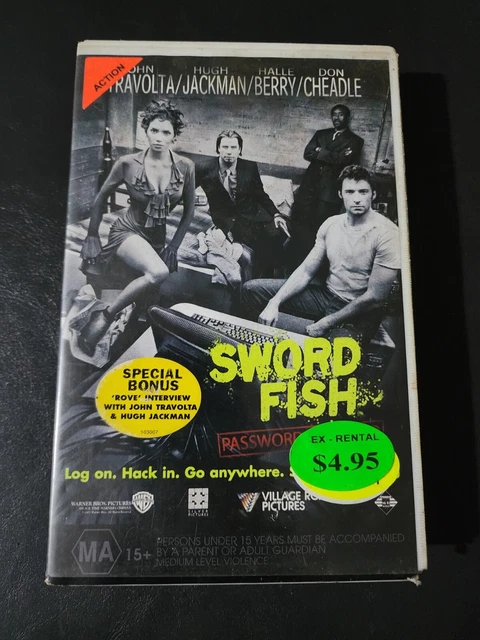 SWORD FISH - VHS - John Travolta Hugh Jackman Halle Berry Action $14.50 ...