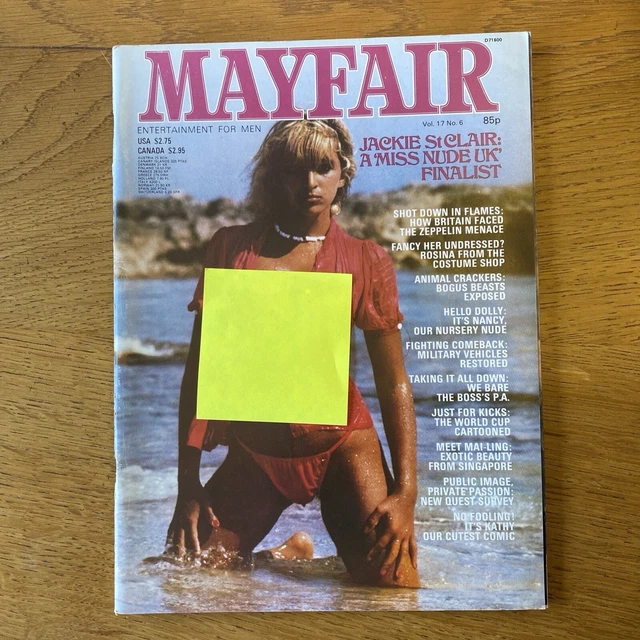 MAYFAIR MAGAZINE - Vintage - 1982 - Vol. 17 Issues No. 6 £14.99 - PicClick UK